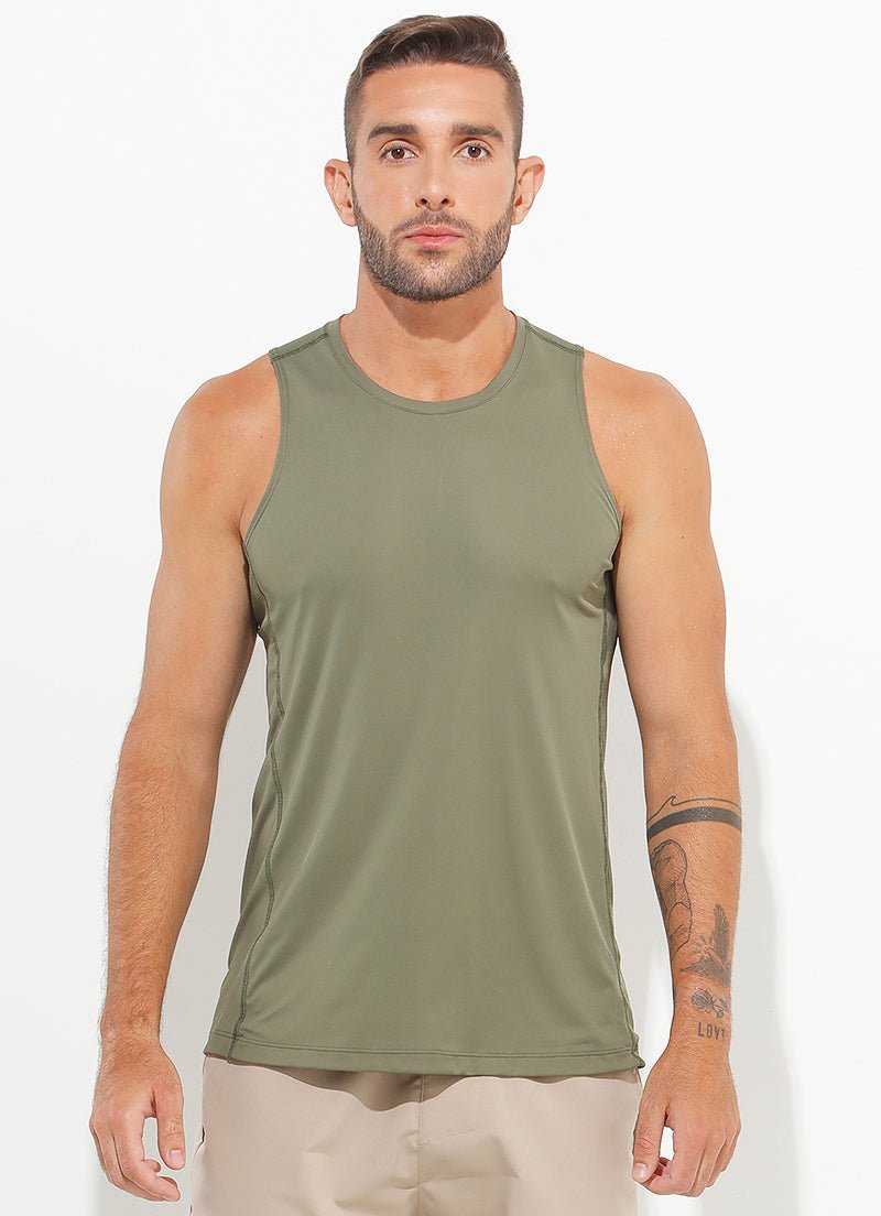 Men's A.O.P Workout Tank Top Alcaparra | UPF 50+ Protection – DonaJo